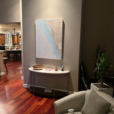 CUSTOM Nautical Map / Chart Printed on Canvas, Acrylic, or Metal Most ...