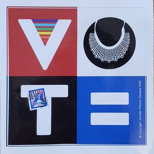 Nevertheless She Voted Removable Vinyl Sticker. | Etsy