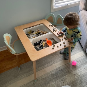 Montessori Table Toddler Play Table Large Learning Table - Etsy