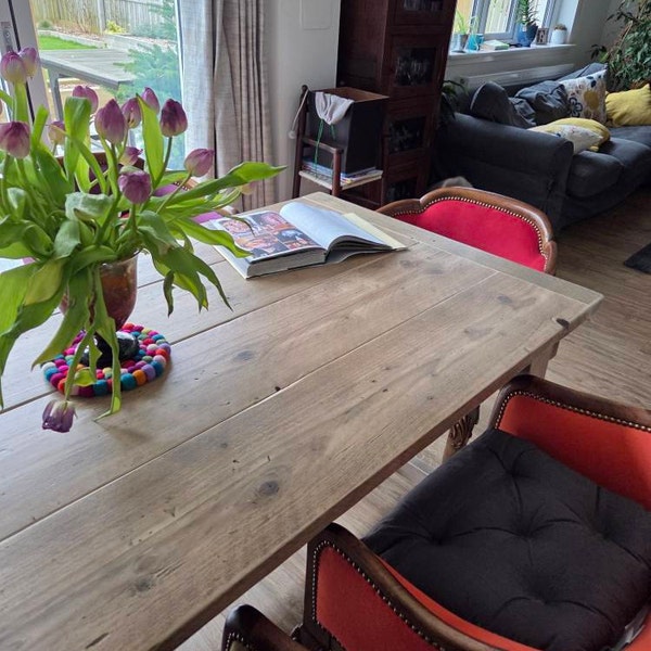 Solid Wood Farmhouse Dining Room Table - the Coast Table in Hazel - Etsy UK