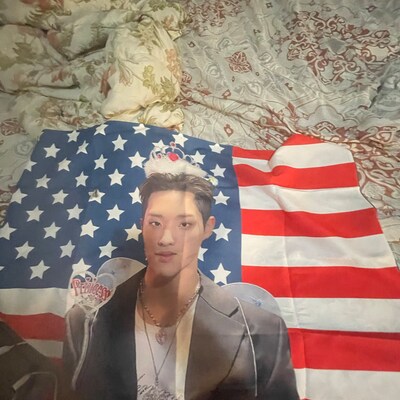 Loona Chuu Salute Flag Banner, Chuu American Flag Tapestry, Chuu Merch ...