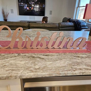 Self Standing Custom Signs Tabletop Wood Sign Home Decor Letters 4 to 8 ...