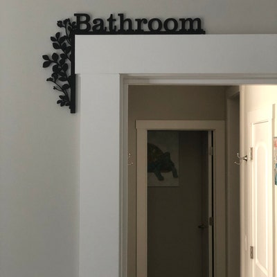 Bathroom Sign Home Decor Signs Laser Cut Door Topper - Etsy