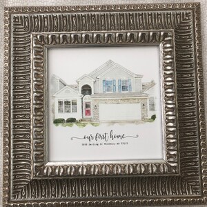 Custom House Drawing, House Illustration, Watercolor House Painting ...