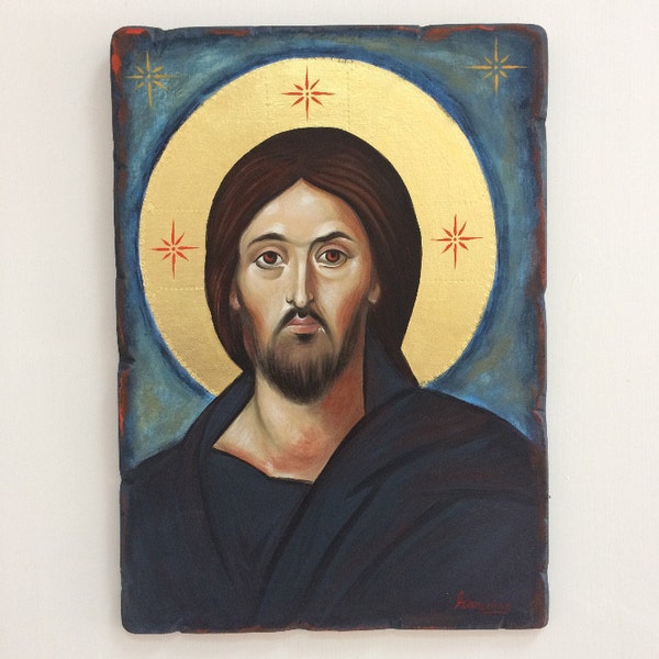 Hand Painted Byzantine Icon of Saint Joseph - Etsy