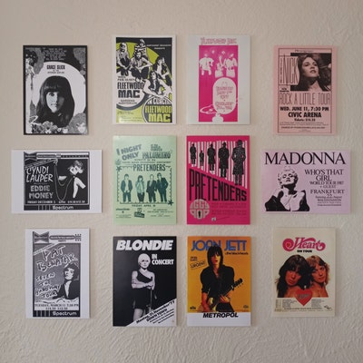 Set of 20 Grunge Woodstock Years Band Postcards Prints 1968-1971 Janis ...