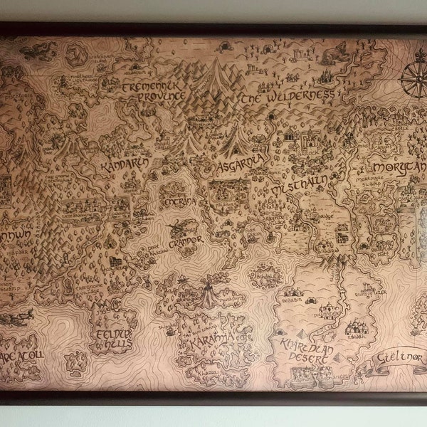 24" X 36" Vintage Runescape World Map Print - Etsy
