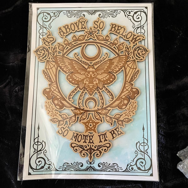 So Mote It Be - as Above so Below - Wiccan Altar Wall Hanging ...