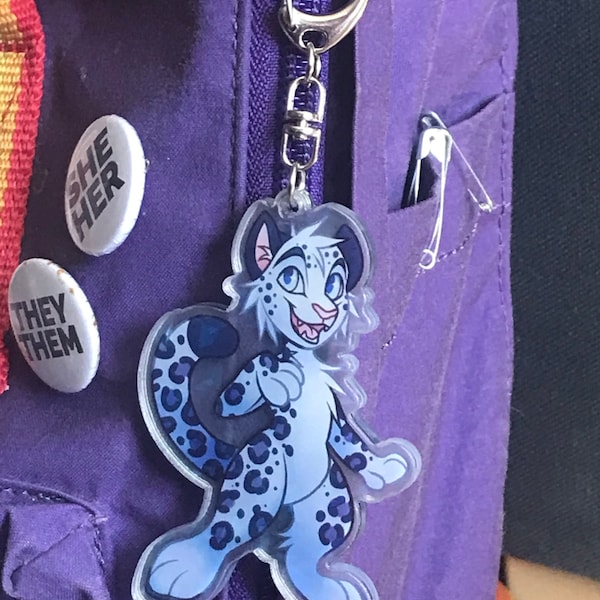 Furry Keychains - Acrylic With Holographic Effect - Etsy