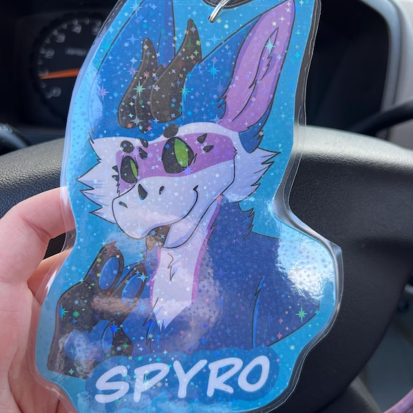 Custom Holographic Furry Badge for Conventions Physical Badge of Your ...