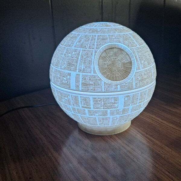 Illuminate Your Space With a 3D Printed Death Star Lamp Perfect for ...
