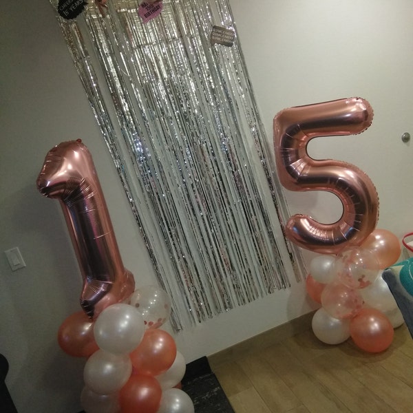 15th Birthday Decorations Quinceanera Party Supplies 15 Rose Gold ...