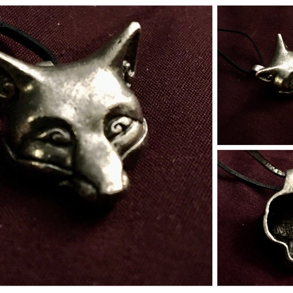 Fox Head Pendant in Sterling Silver, Bronze, or Pewter --- Norse/viking ...