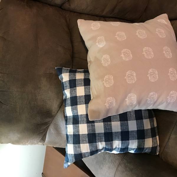 Blue and White Pillow Covers for All Size Pillow Inserts Incl. Euro ...