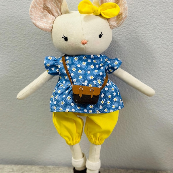 Mouse Sewing Pattern PDF -make a Cloth Mouse Doll / Stuffed Animal Toy ...