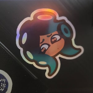 Splatoon Inspired Fan-art Badge Stickers HOLOGRAPHIC idols, Shops - Etsy