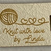 Personalised Set of 50 Cream 28x18mm Faux Leather Labels. Square Labels ...