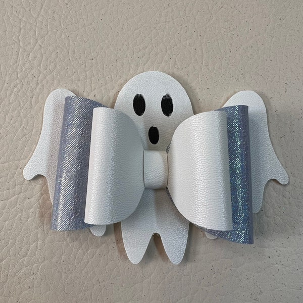 Ghost Bow SVG | Halloween Bow Template | Ghost Hair Bow SVG | Cute ...