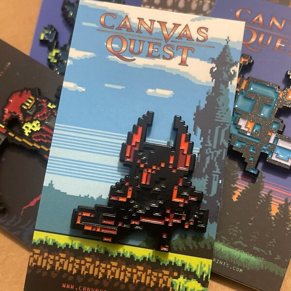 Shovel Knight - Black Knight Enamel Pin or Magnet - Classic 8-bit Retro ...