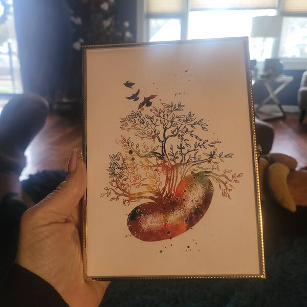 Kidney Tree Anatomy Art Watercolor Print, Kidney Transplant Gift ...