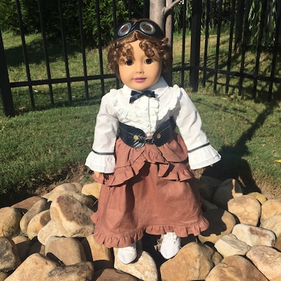 Steampunk Outfit With Skirt, Blouse, Goggles, Corset and Shoes Made by ...