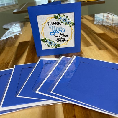 5 Handmade Trifold Square Aperture Cards - Etsy