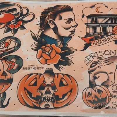 ALIENS Traditional Tattoo Flash Sheet - Etsy