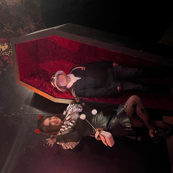 Diner Waitress 50-60s Flo Alice Pink Shirt Dress Yellow Apron Hanky Pin ...