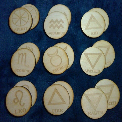 Wooden Pentacle Altar Tile Wiccan Divination Altar With - Etsy