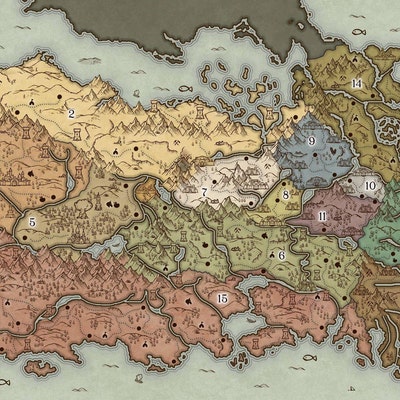 Inkarnate Custom Parchment Style World Map for Dungeons and Dragons - Etsy