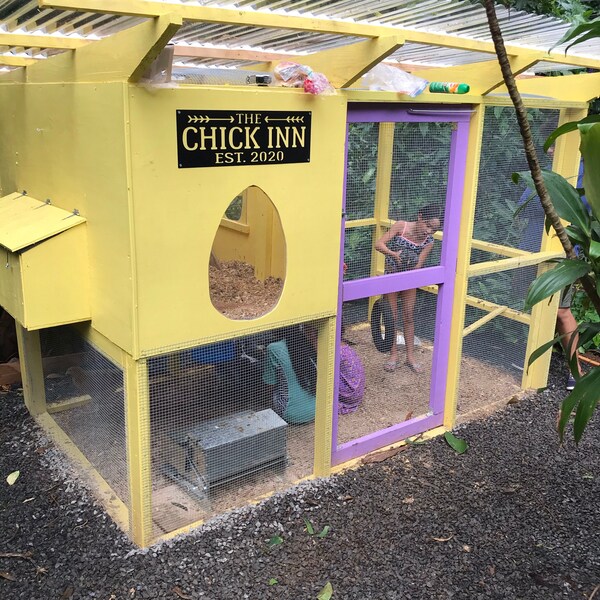 The Chick Inn - Established Year (personalized) - 24" Wide X 8" Tall ...