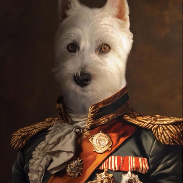 Queen Pet Portrait, Custom Digital Pet Art, Personalized Royal Pet ...