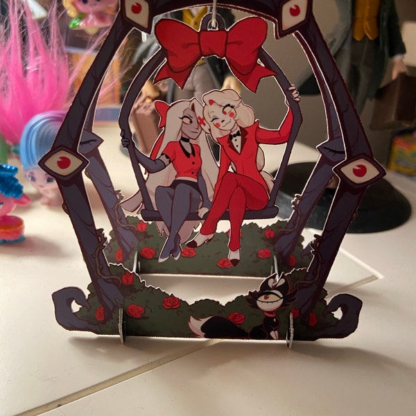 Charlie & Vaggie - Hazbin Hotel Paper Craft Standee - Etsy