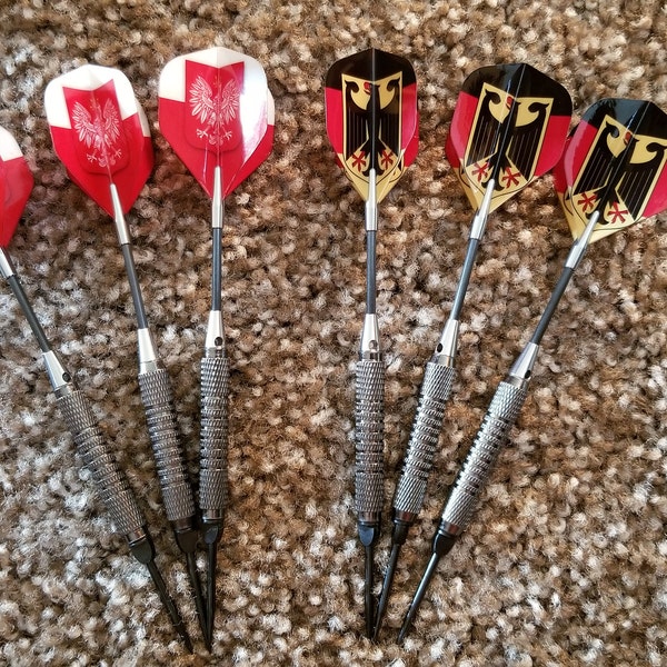 Custom Designed PEAR Dart Flights , 1 Set of 3 Flights, Personalized ...