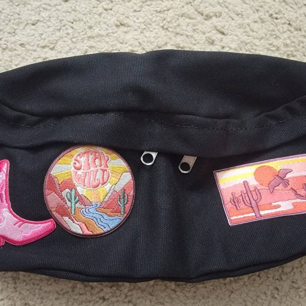 Fanny Pack W. Embroidered Patch - Your Choice of Patch & Color! Denim ...