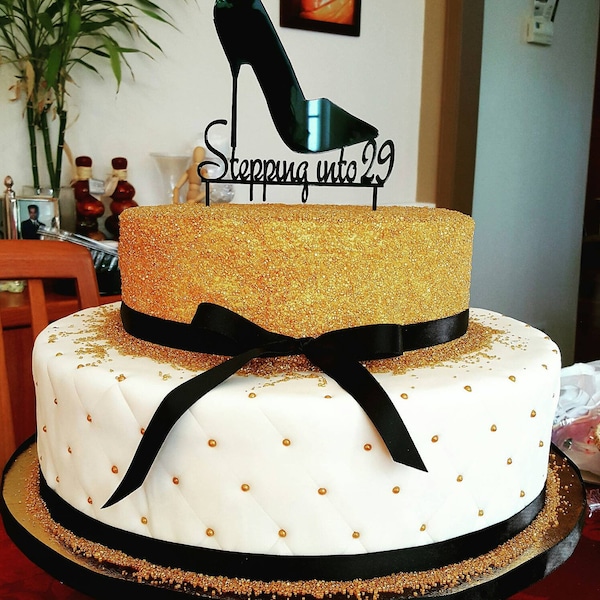 Stiletto Heel Shoe Birthday Cake Topper - Stepping Into Cake Topper ...