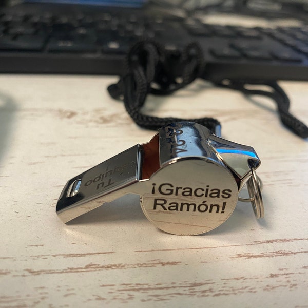 Personalized Coach Whistle With Name Football Coach Gift Teacher ...