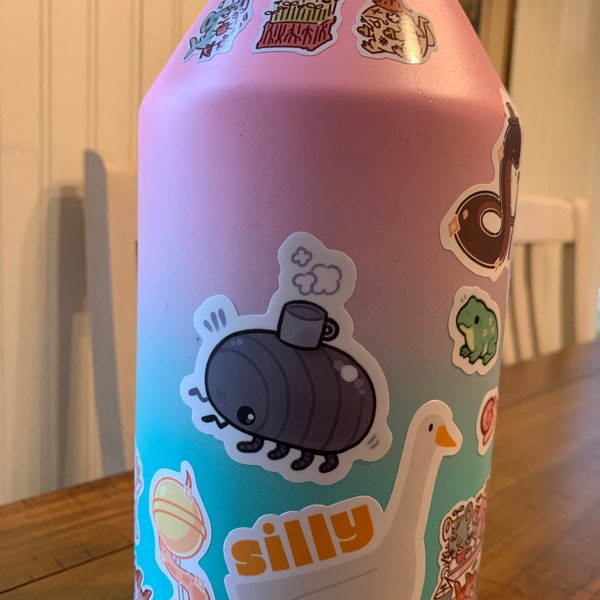 Bug With a Mug Sticker / Rolly Polly / Cute Bug Sticker / Isopod ...