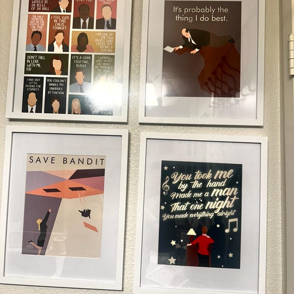 Ron Swanson & Dwight Schrute Handshake Poster | Fan Art, Parks and Rec ...