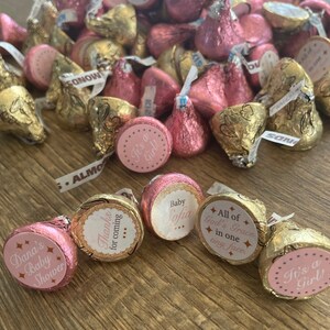 Gender Reveal Party 108 Gender Reveal, Baby Shower Hershey Kiss Labels ...