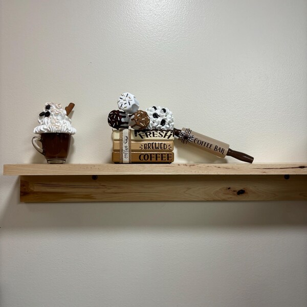 Cafe Au Lait Coffee Themed Decor Set, Teapot, Mini Mug, Mini Rolling ...