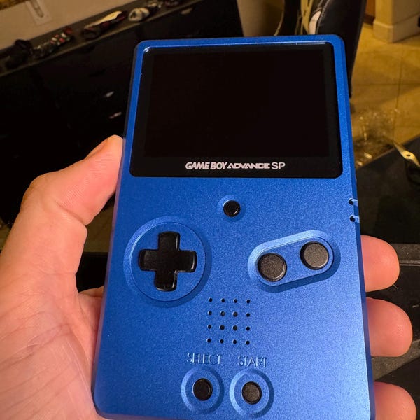 Modded Gameboy Advance With IPS Screen Upgrade and UV Printed Retro Six ...