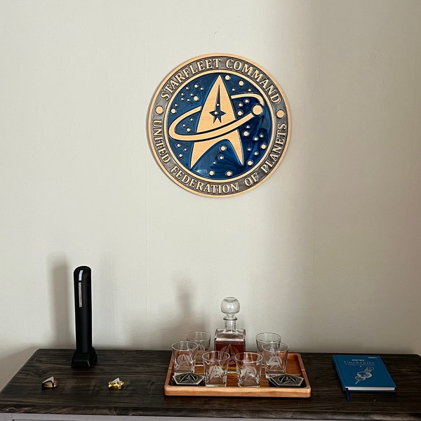 Star Trek Starfleet Command Badge Sign | United Federation of Planets ...
