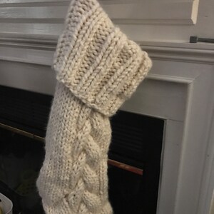 Knit Stocking Pattern / Monster Cables Stocking / DIY Handmade Knitting ...