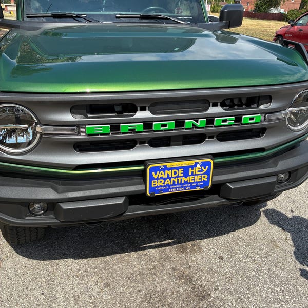Ford Bronco Grille Letters Overlay Decal | Fits 2021+ Bronco (not Sport ...