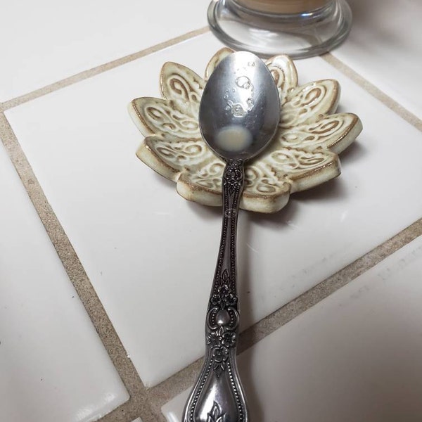 Teaspoon Flower Spoon Rest, Miniature Handmade Kitchen Counter Decor in ...