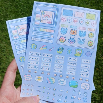 Cleffa Pink Friends Deco Sticker Sheet Cute Kawaii Aesthetic Nostalgia ...