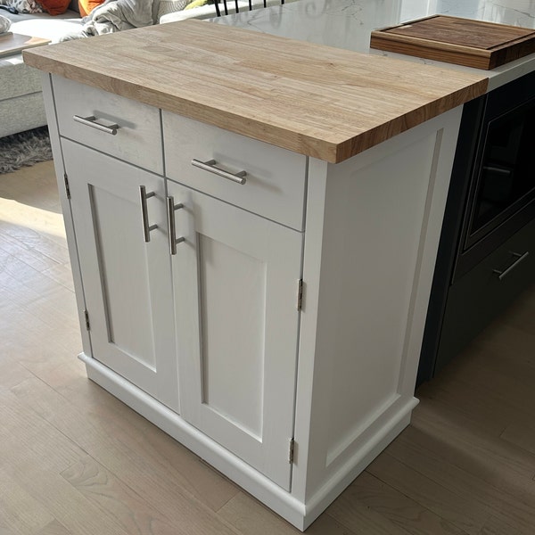 Lexie Kitchen Island, Custom Butcher Block Kitchen Island With Seating ...