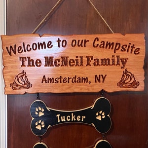 Personalized Camp Signcottage Signfamily Name Camper Sign - Etsy