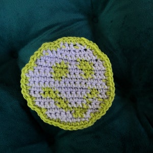 SMILEY COASTER PATTERN pdf Only Crochet Pattern - Etsy